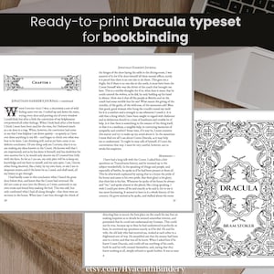 Dracula - Bram Stoker - Typeset for Bookbinding PDF - Just Print and Fold! - Etsy