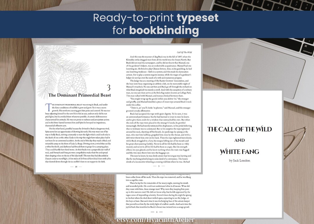 White Fang and Call of the Wild - Jack London Collection - Typeset for Bookbinding PDF - Just ...