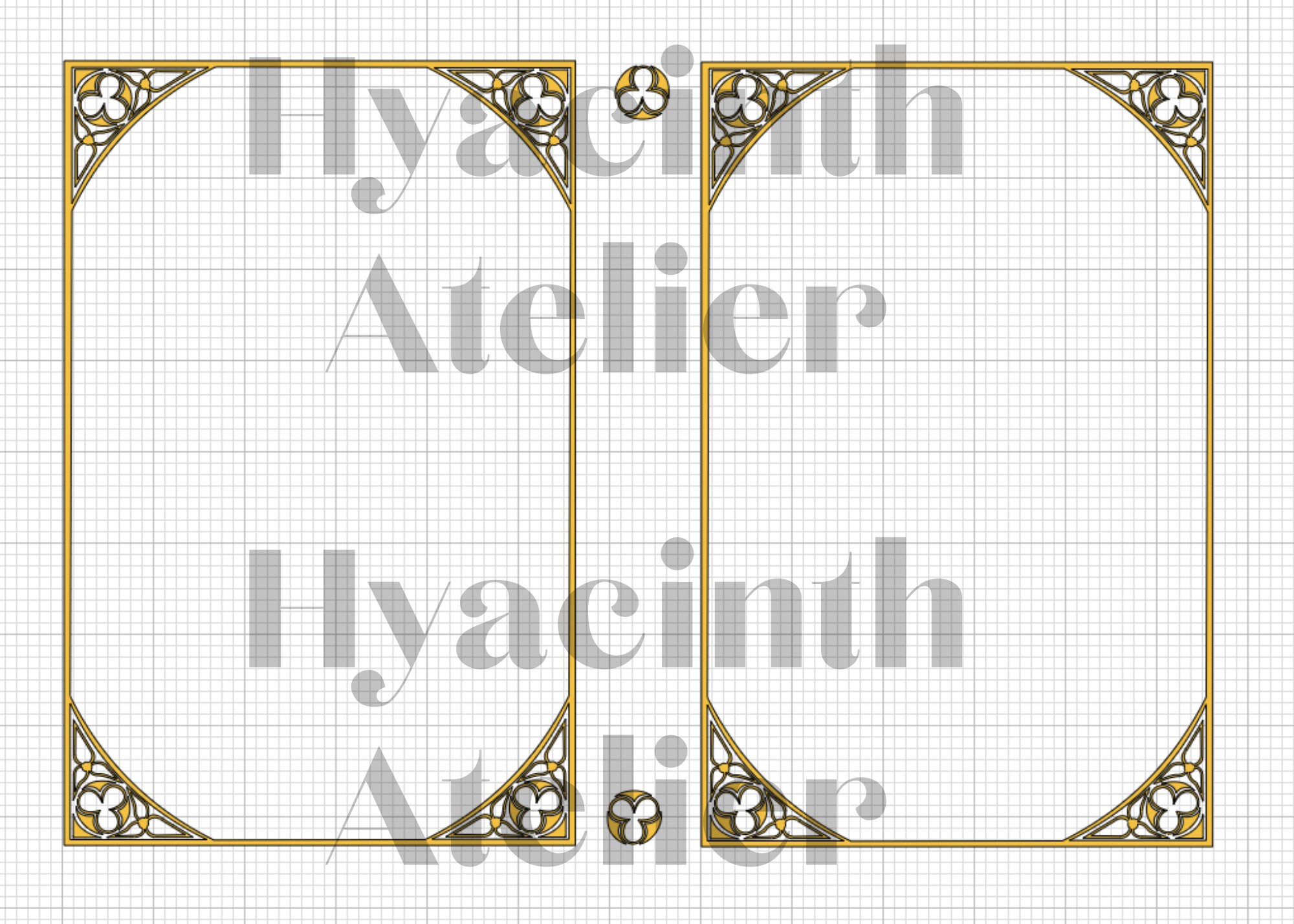 Gothic Book Cover SVG – Spine Decoration, Cricut HTV File (digital ...