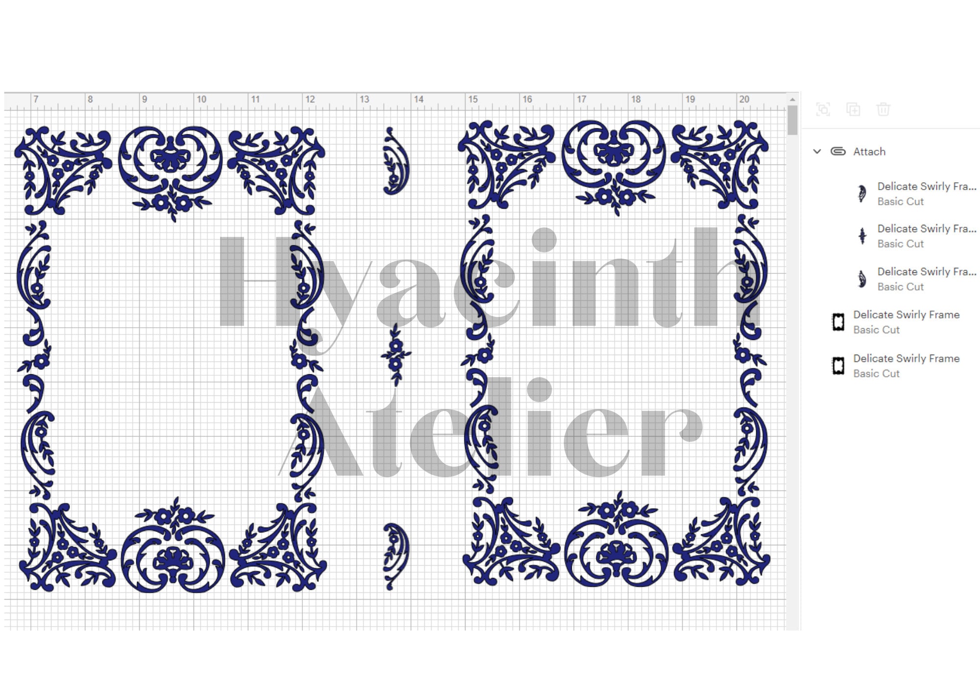 Book Cover SVG and Spine Decoration - Floral, Swirly, Royal - Cricut ...