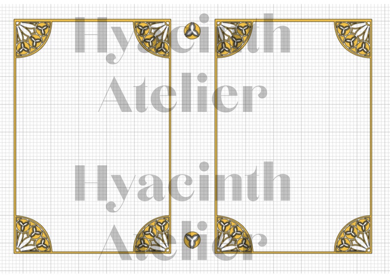 Book Cover SVG and Spine Decoration Gothic Cricut HTV File for ...