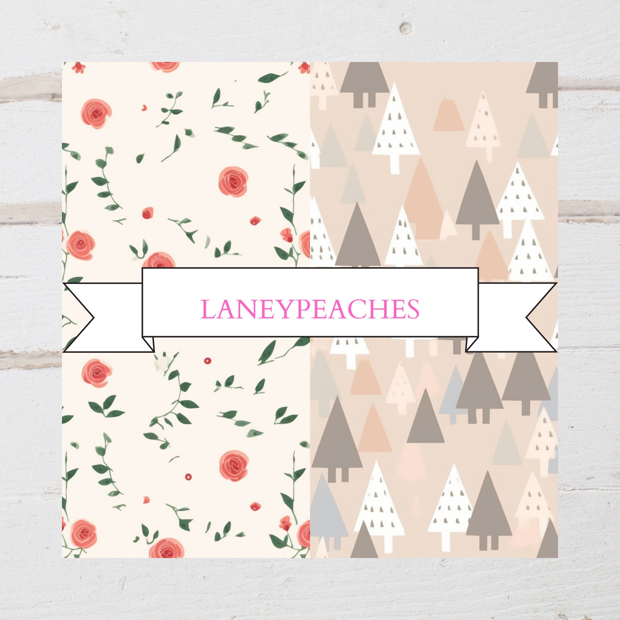 Simple Boho Digital Papers Seamless Pattern Groovy Rose Backgrounds ...