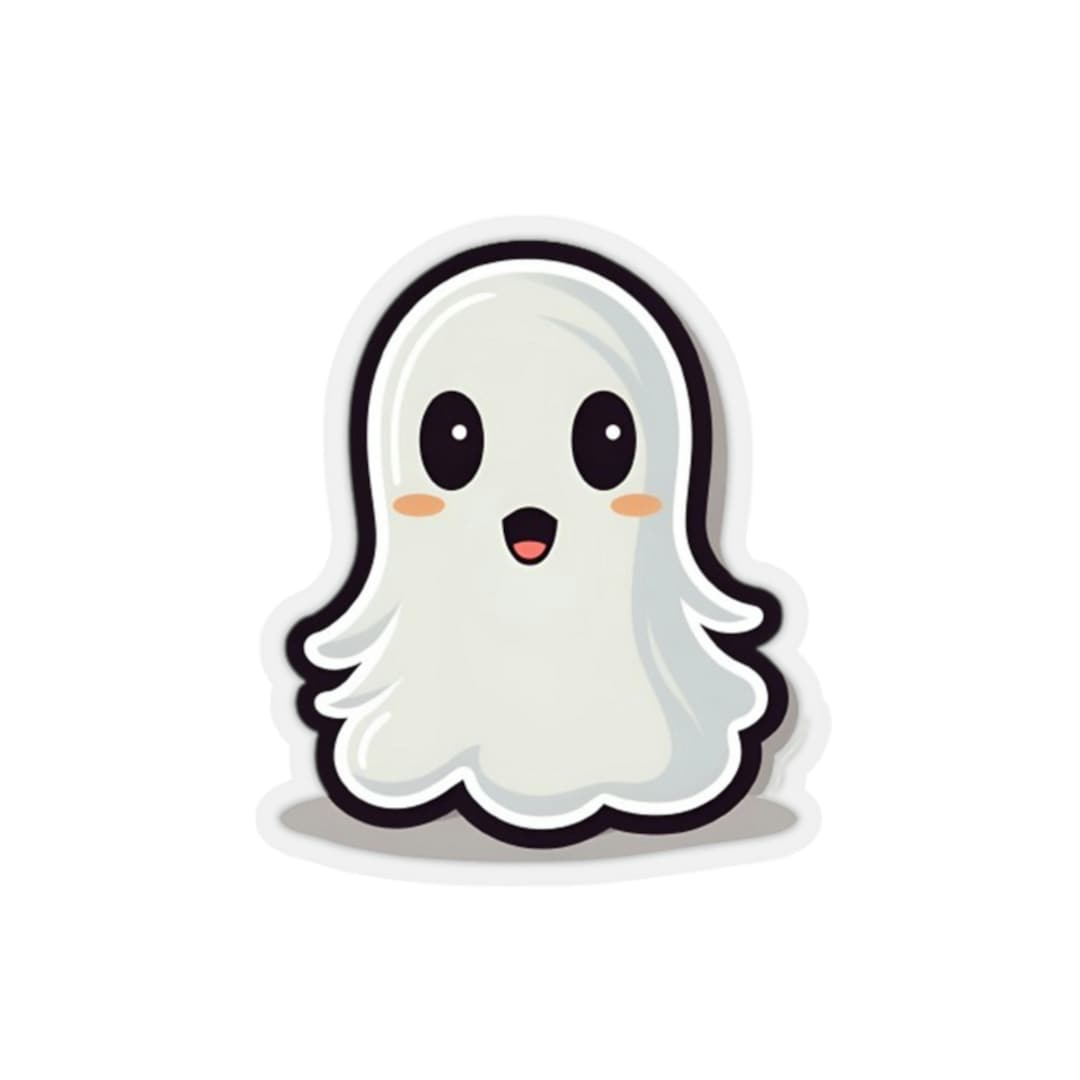 Sticker Ghost Design Personalize Notebooks Planners Laptops Cute Ghost ...