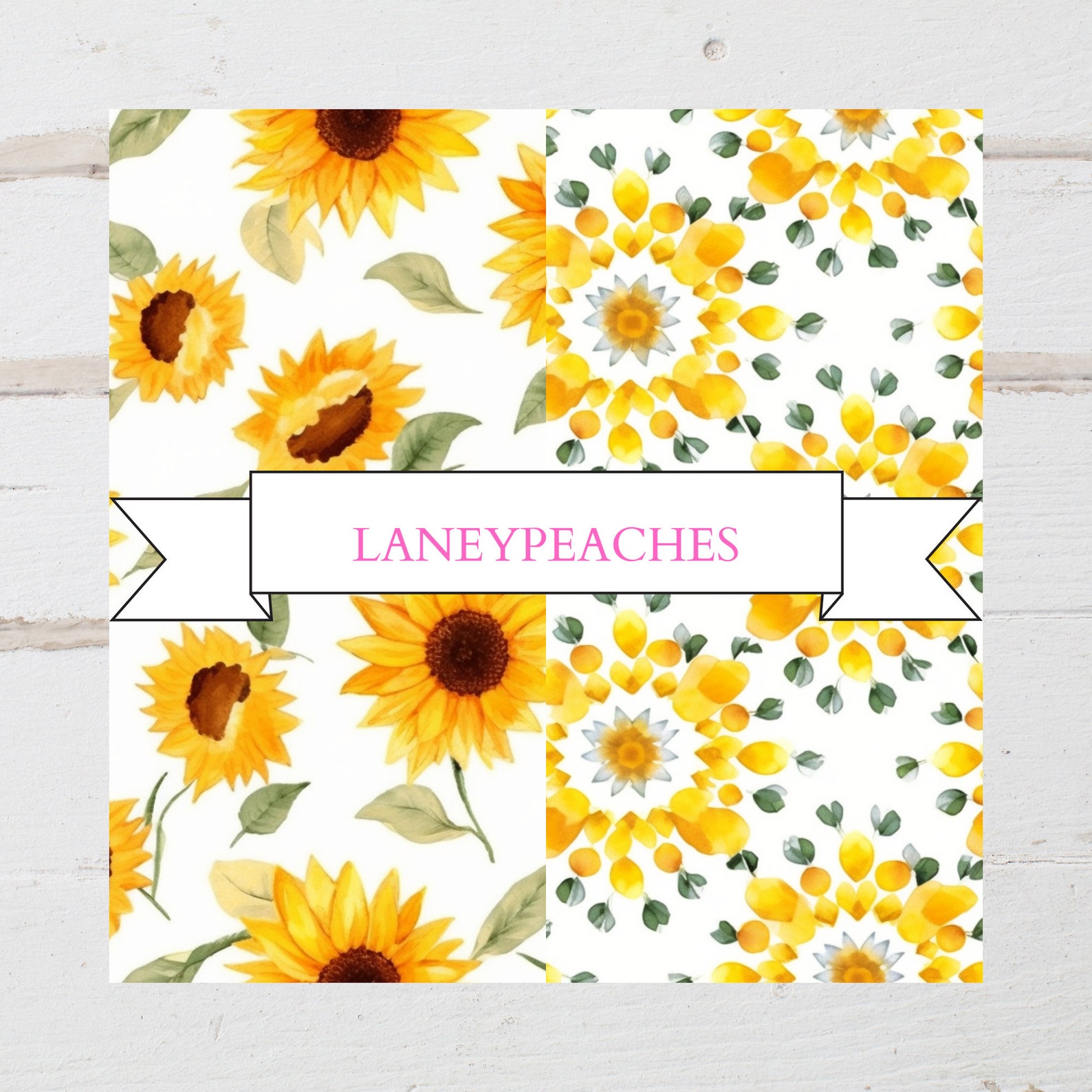 Boho Sunflower Digital Paper Seamless Pattern Simple - Etsy