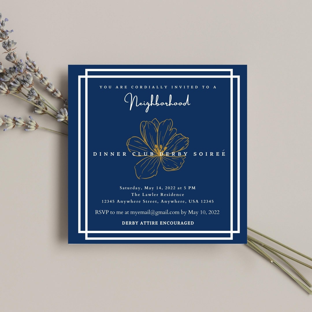 EDITABLE Invitation Digital Download Canva Template Magnolia Design ...