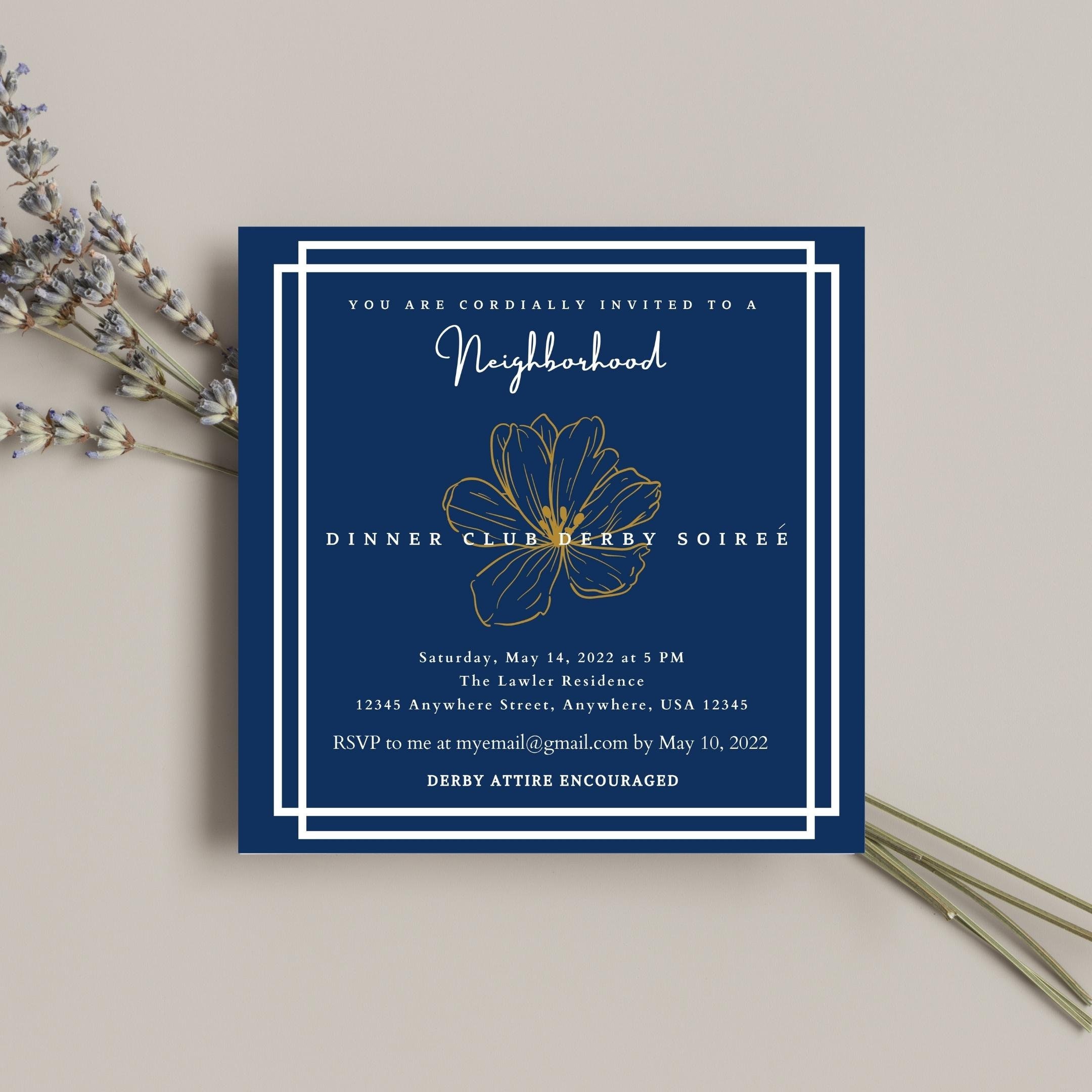 EDITABLE Invitation Digital Download Canva Template Magnolia Design ...