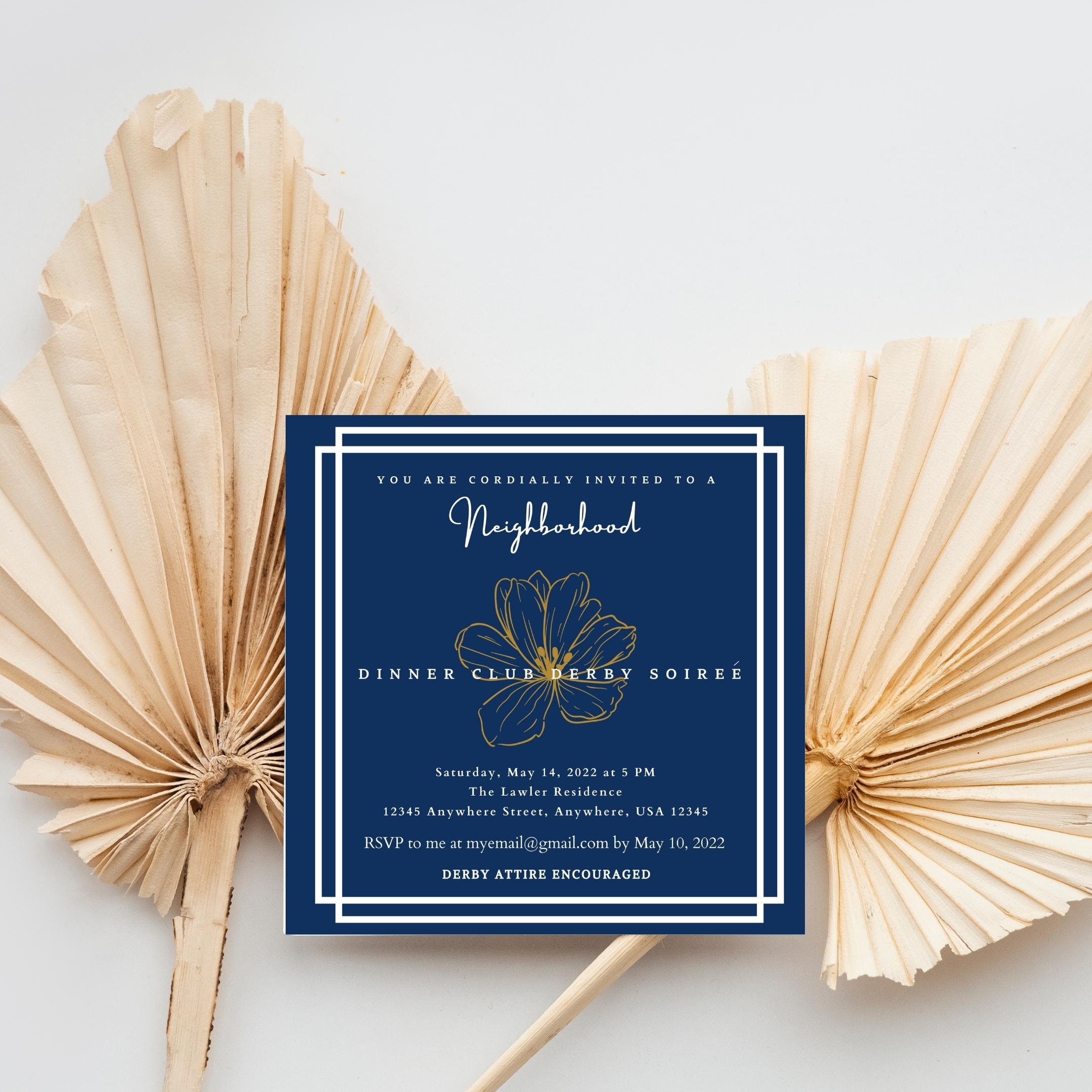 EDITABLE Invitation Digital Download Canva Template Magnolia Design ...