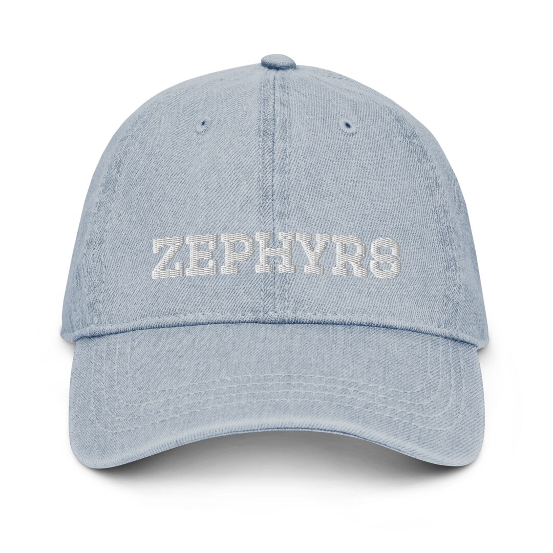 Zephyrs Denim Hat School Mascot Baseball Cap - Etsy