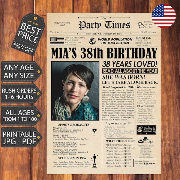 38th Birthday - Etsy