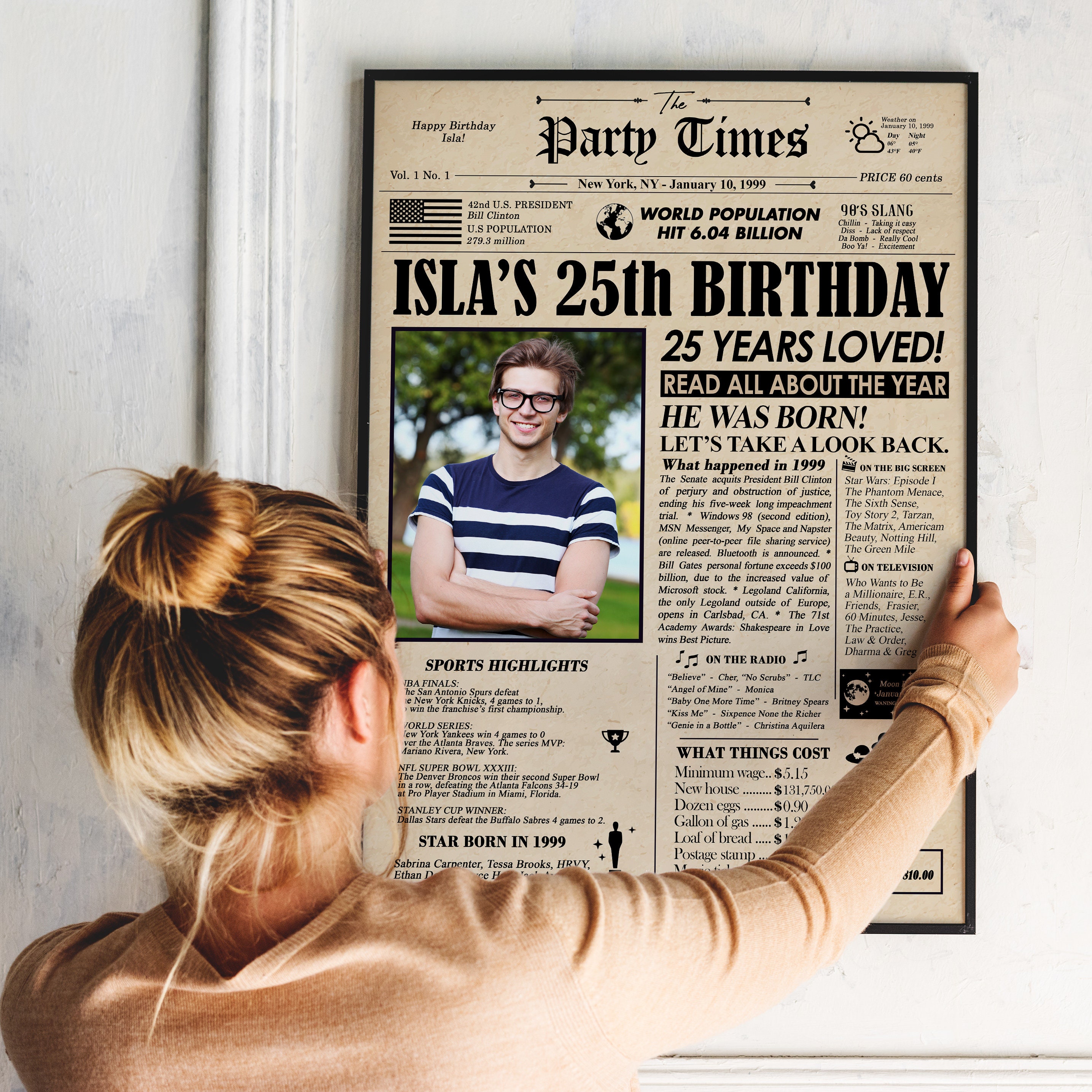 Personalized 25th Birthday, Printable Birthday Decors, 25th Birthday ...