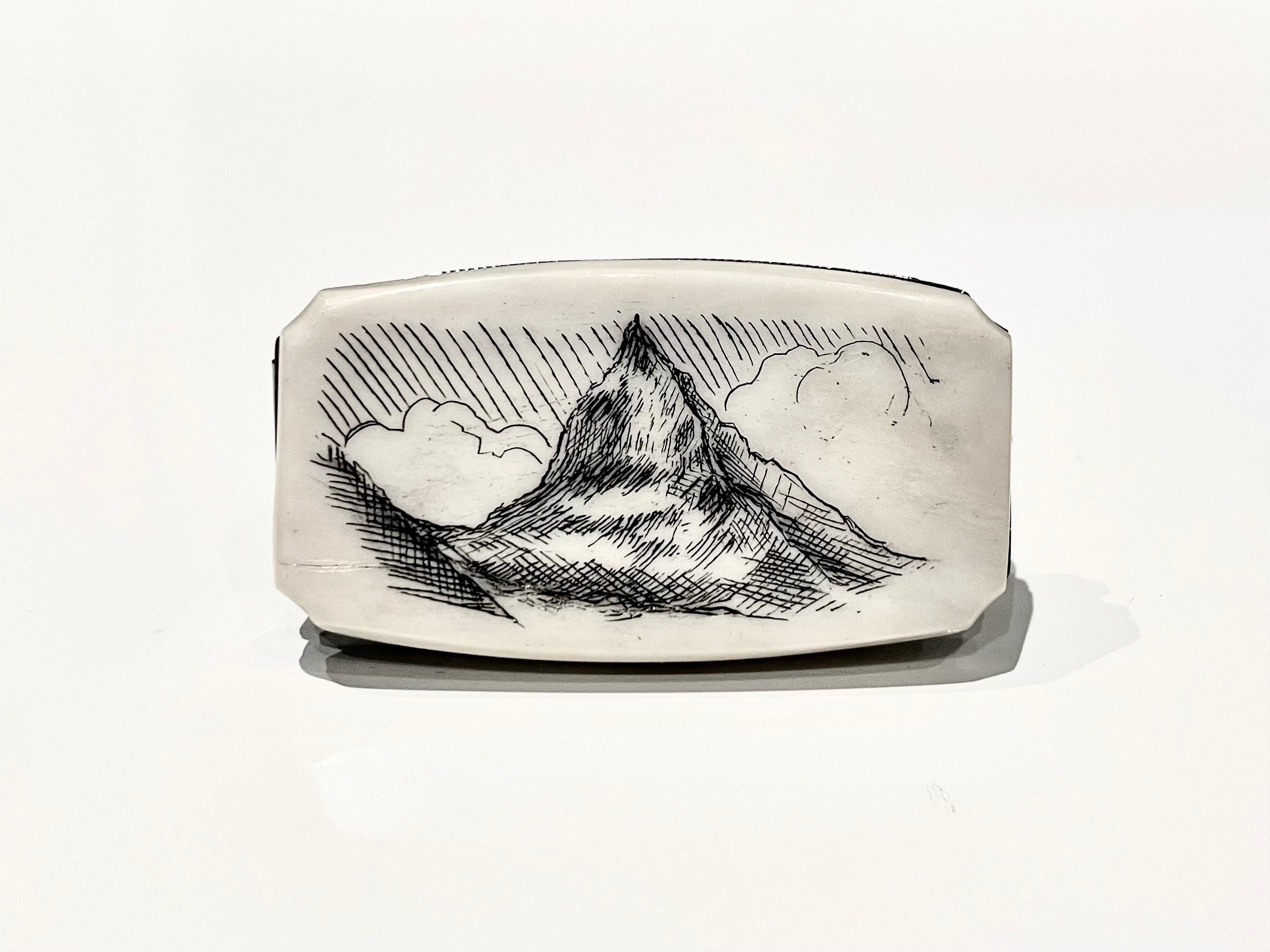 Hand Engraved Scrimshaw Money Clip Traditional Nail Tool/pen - Etsy