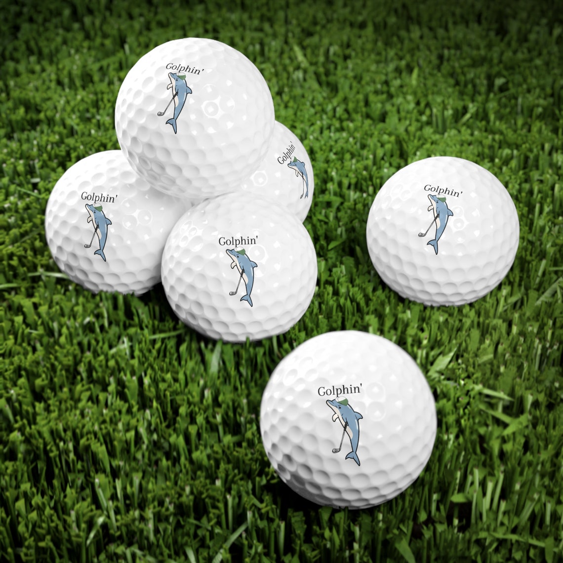 Golphin' Dolphin Golf Balls, 6pcs - Etsy