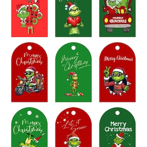 Grinch Tags, Grinch Christmas Tags, Funny Grinch Tags, Winter Tags ...
