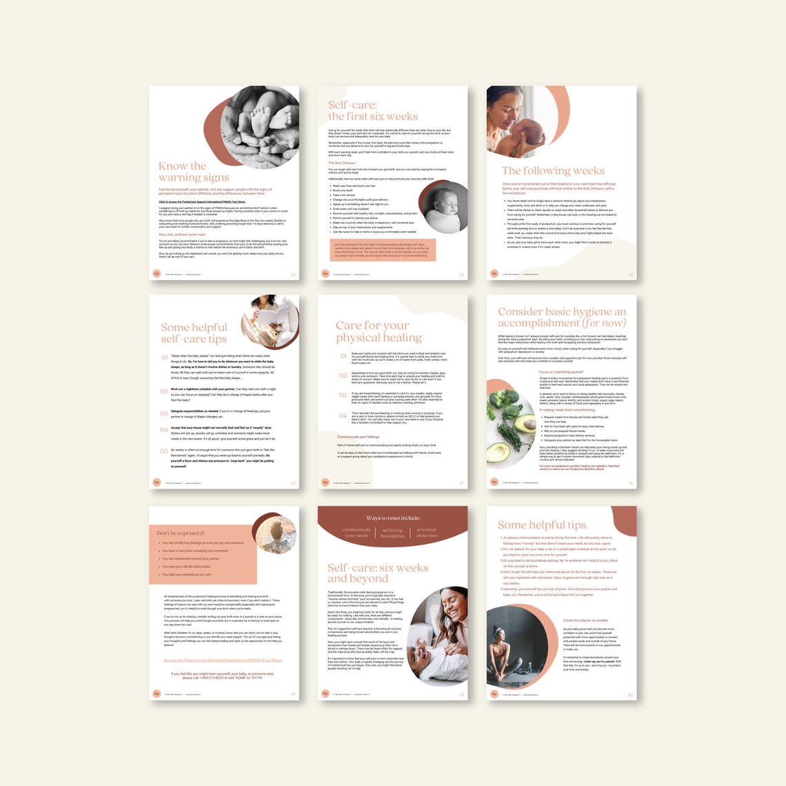 Postpartum Self-care Plan Guide Ebook for New Moms PDF Download - Etsy