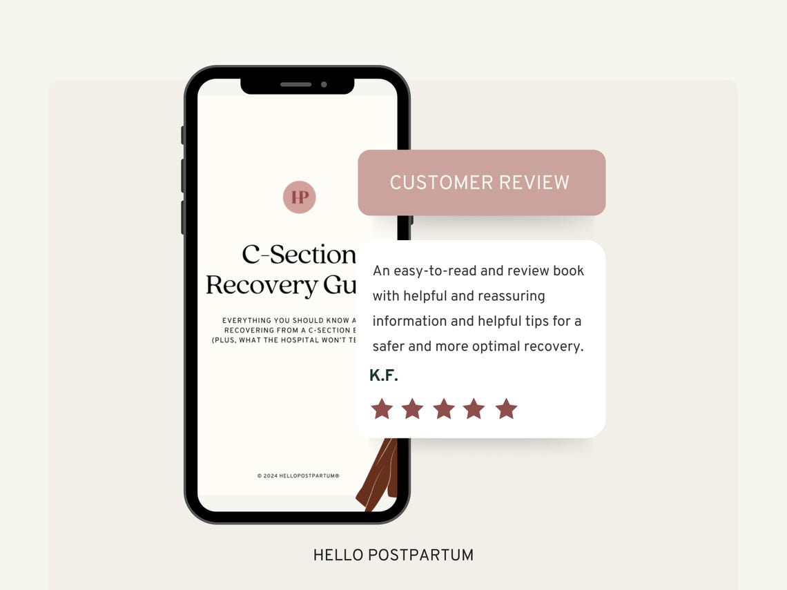 C-section Recovery Guide and Birth Plan Template Ebook Instant PDF ...