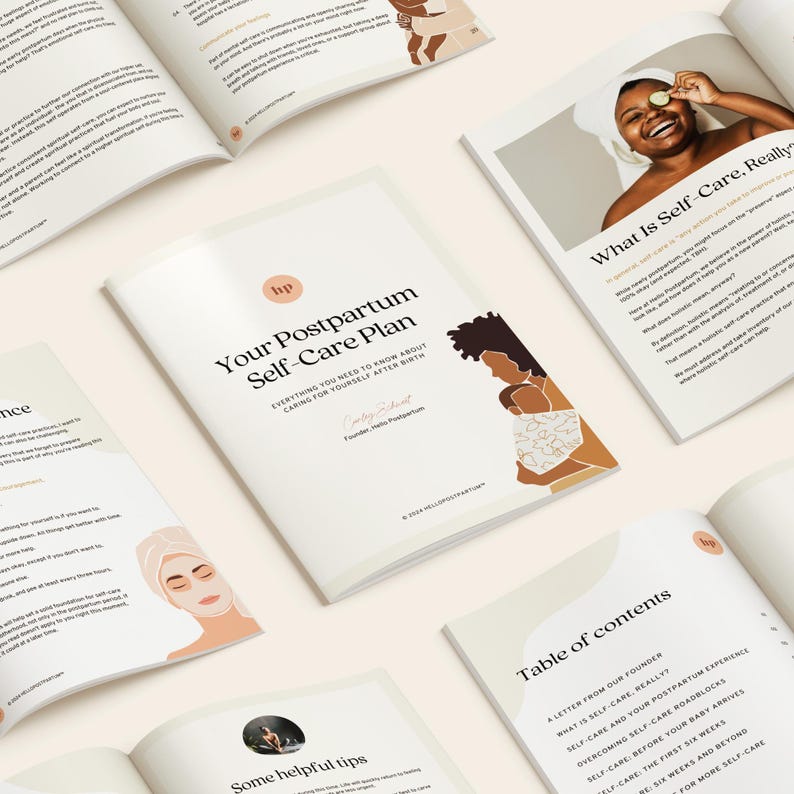 Postpartum Self-care Plan Guide Ebook for New Moms PDF Download - Etsy