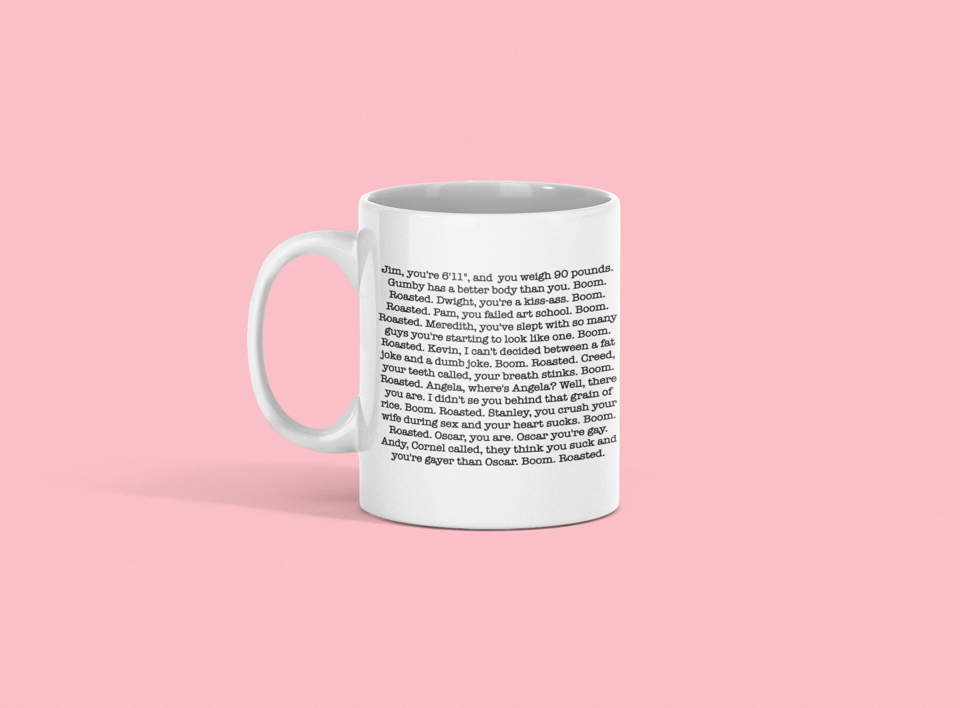 Boom Roasted Mug the Office White Glossy Mug the Office TV - Etsy