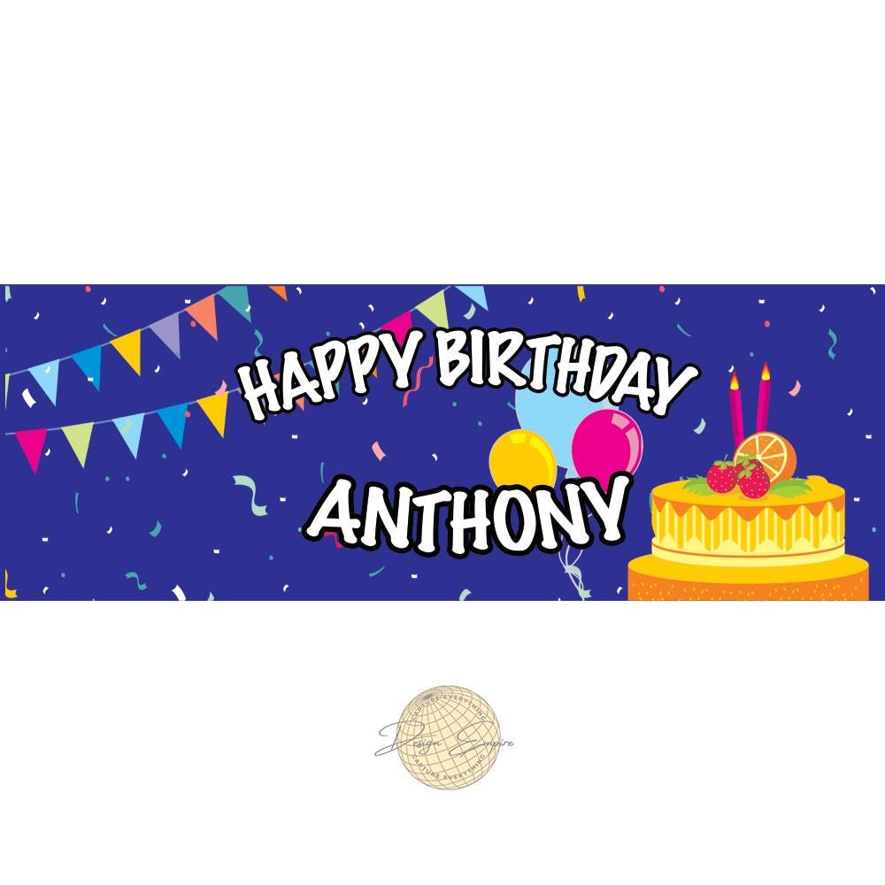 Festive Custom Vinyl Birthday Banner - Etsy