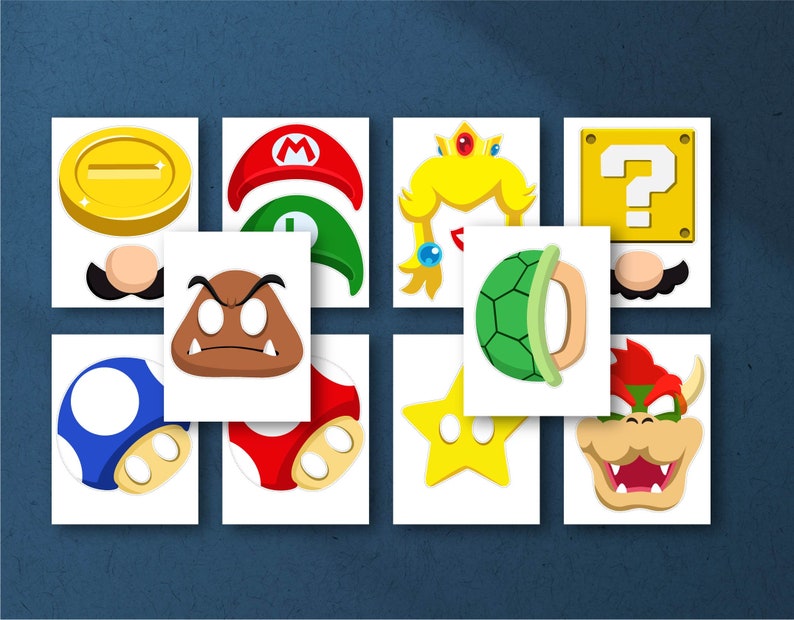 Super Mario Party Photobooth Props, DIGITAL DOWNLOAD, Birthday ...