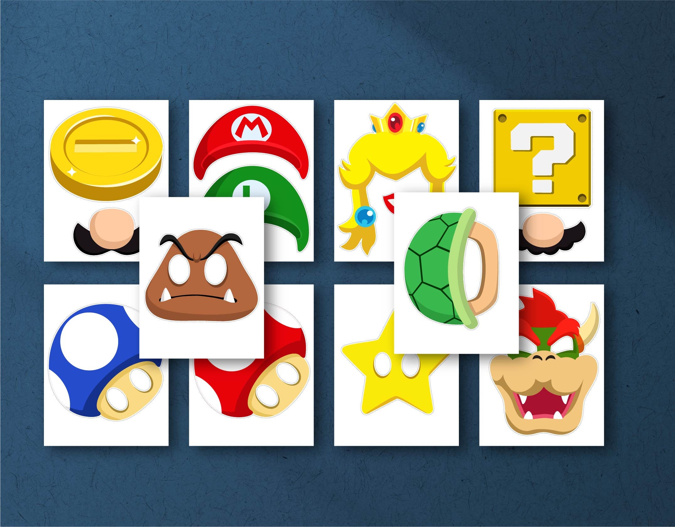 Super Mario Party Photobooth Props, DIGITAL DOWNLOAD, Birthday ...