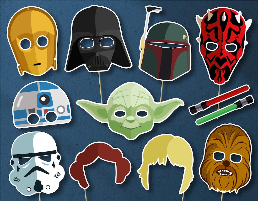 Star Wars Party Photobooth Props, DIGITAL DOWNLOAD, Birthday Decoration ...