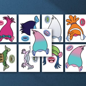 Trolls Party Photobooth Props, DIGITAL DOWNLOAD, Birthday Decoration - Etsy