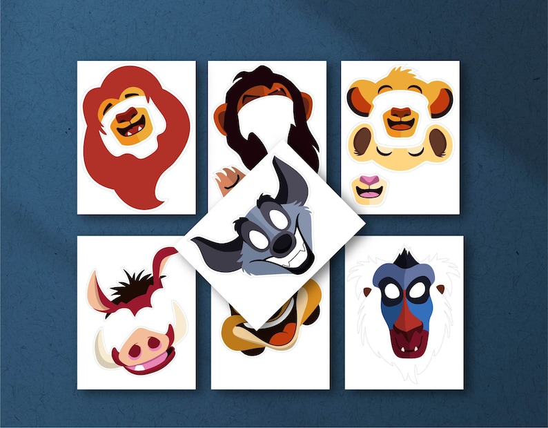 Lion King Party Photobooth Props, DIGITAL DOWNLOAD, Birthday Decoration ...