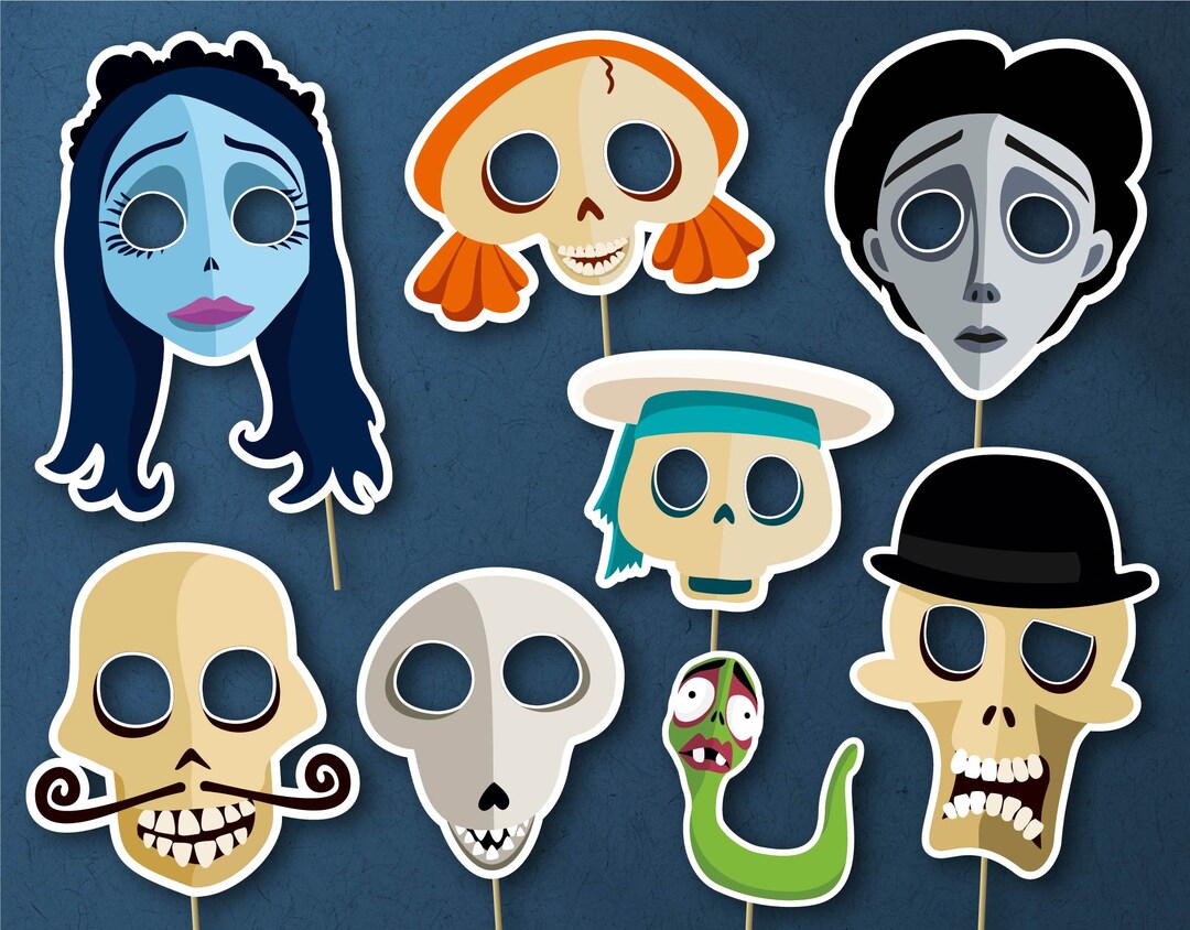 Corpse Bride Party Photo Booth Props, DIGITAL DOWNLOAD, Birthday ...