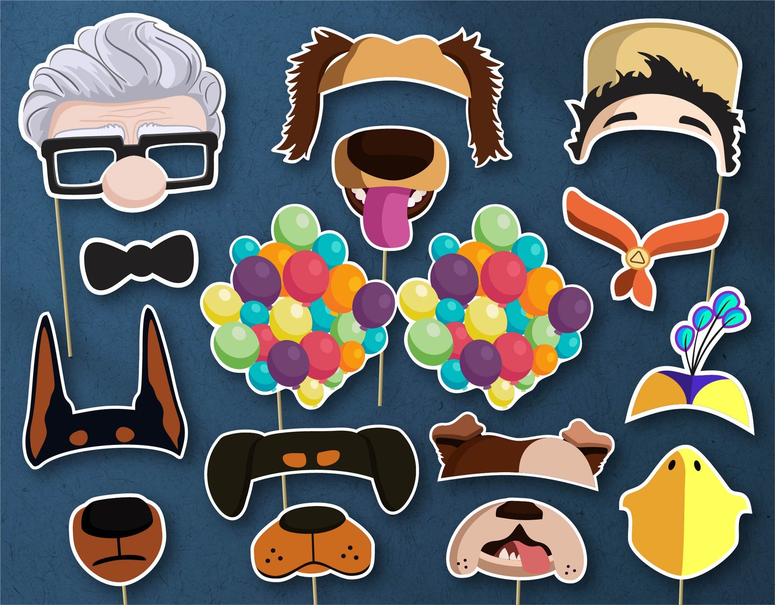 Up Movie Party Photobooth Props, DIGITAL DOWNLOAD, Birthday Decoration ...