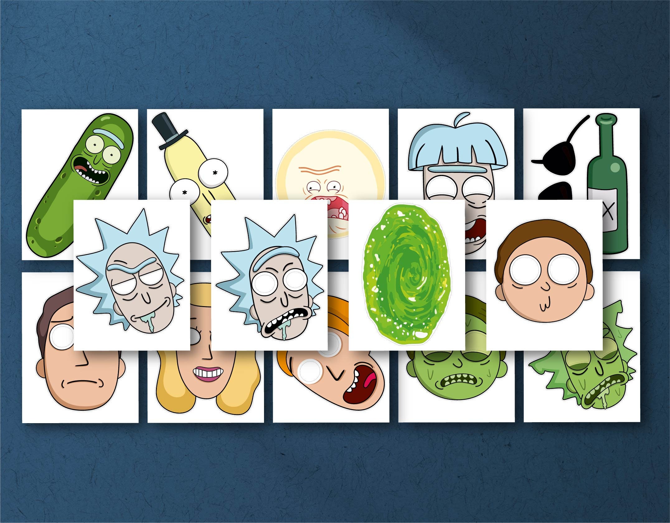 Rick and Morty Party Photobooth Props DIGITAL DOWNLOAD - Etsy