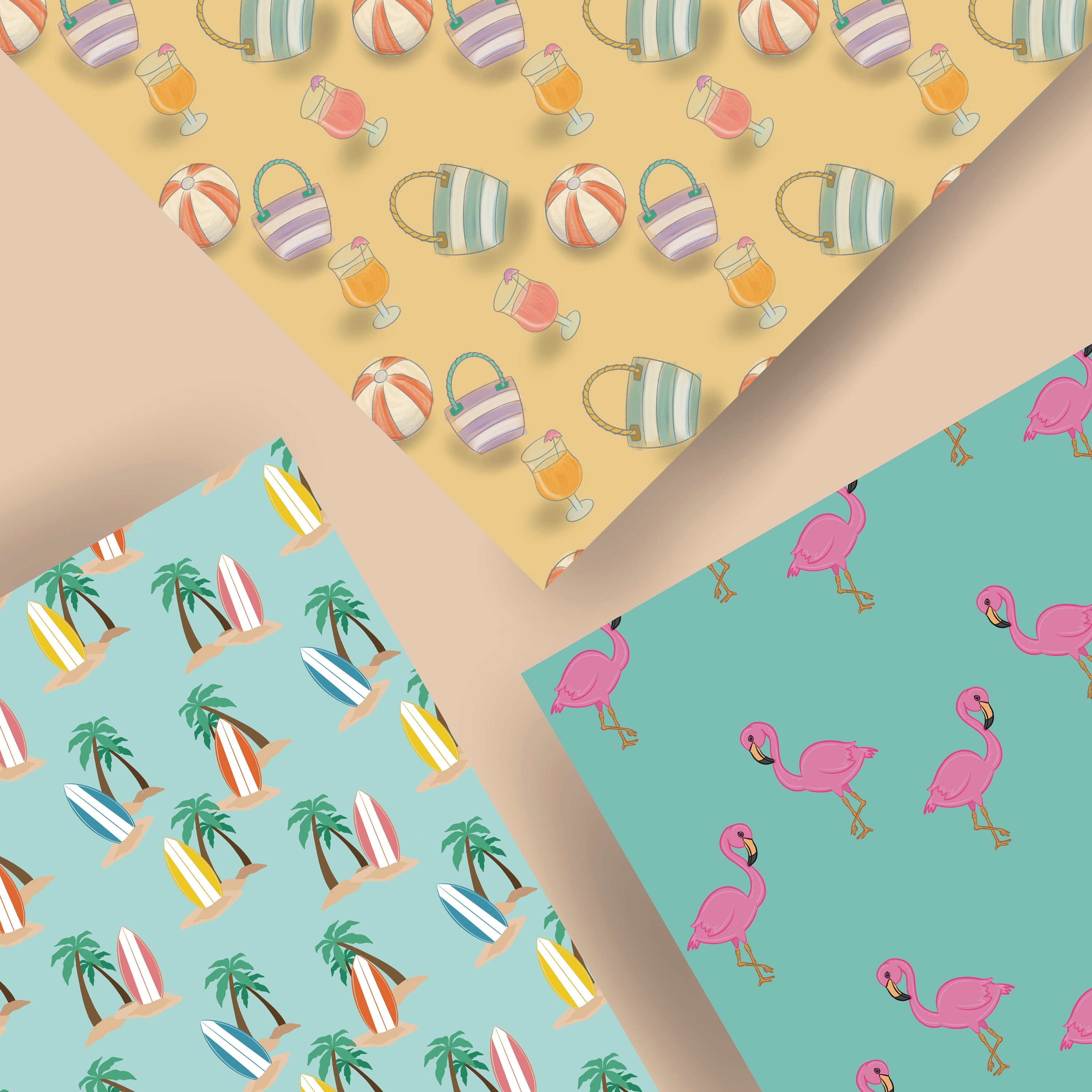 Summer Paper Pack 10 Digital Files COMMERCIAL LICENSE - Etsy