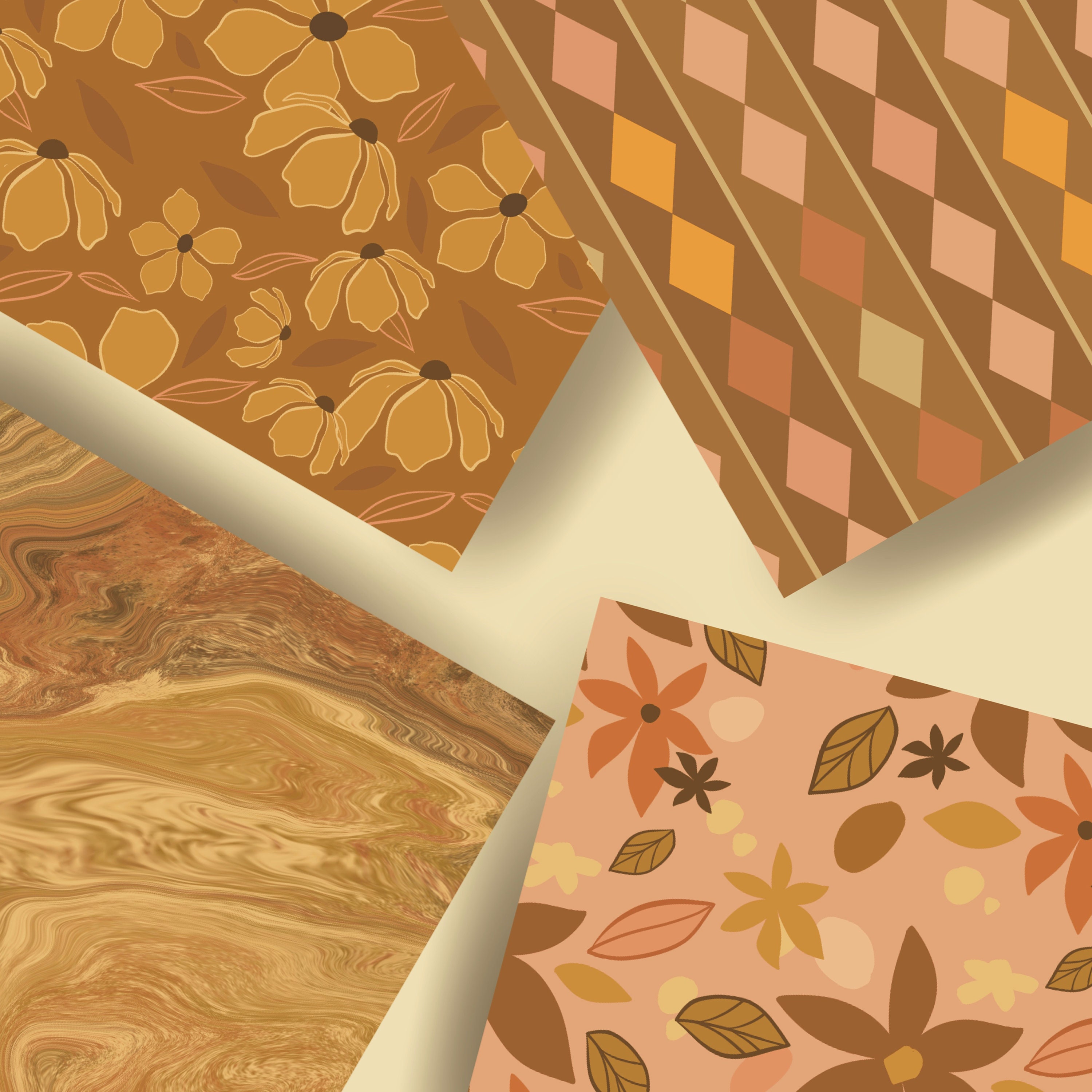 Earth Tones Paper Pack 10 Digital Files - Etsy