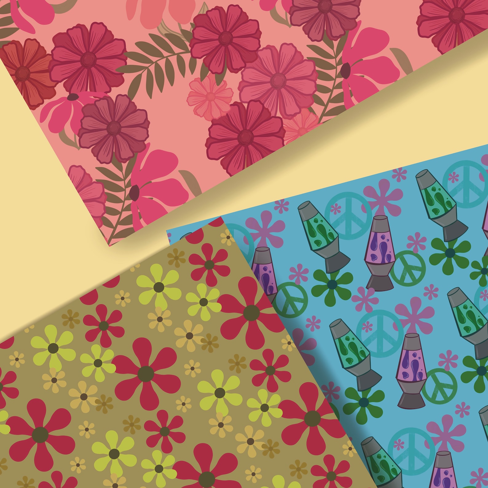 Groovy Paper Pack 10 Digital Files COMMERCIAL LICENSE - Etsy