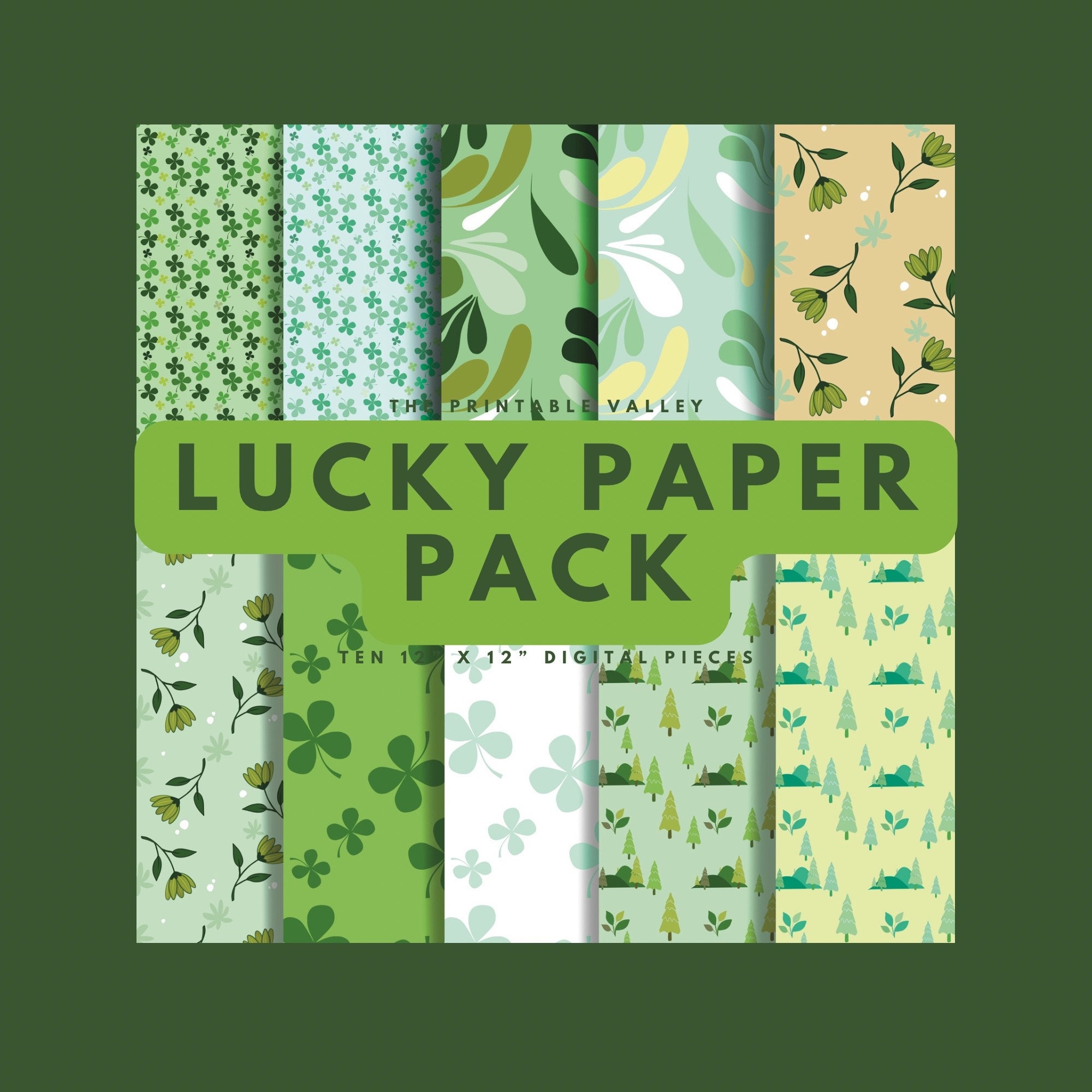 Lucky Paper Pack 10 Digital Files COMMERCIAL LICENSE - Etsy