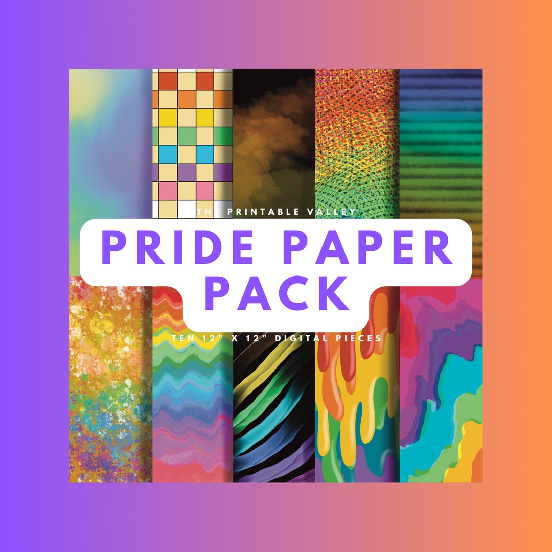Pride Paper Pack - 10 Digital Files - COMMERCIAL LICENSE - Etsy