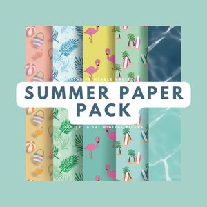 Summer Paper Pack 10 Digital Files COMMERCIAL LICENSE - Etsy