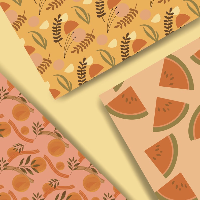 Boho Summer Paper Pack 10 Digital Files COMMERCIAL LICENSE - Etsy