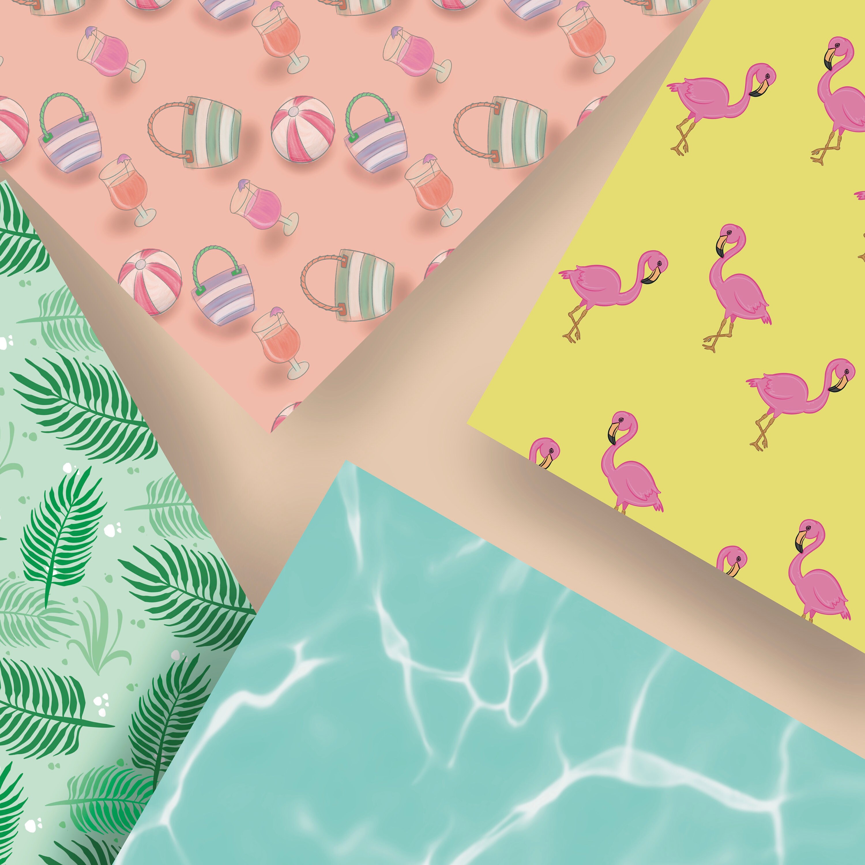 Summer Paper Pack 10 Digital Files COMMERCIAL LICENSE - Etsy