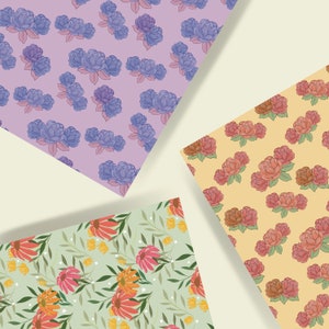 Floral Paper Pack 10 Digital Files - Etsy