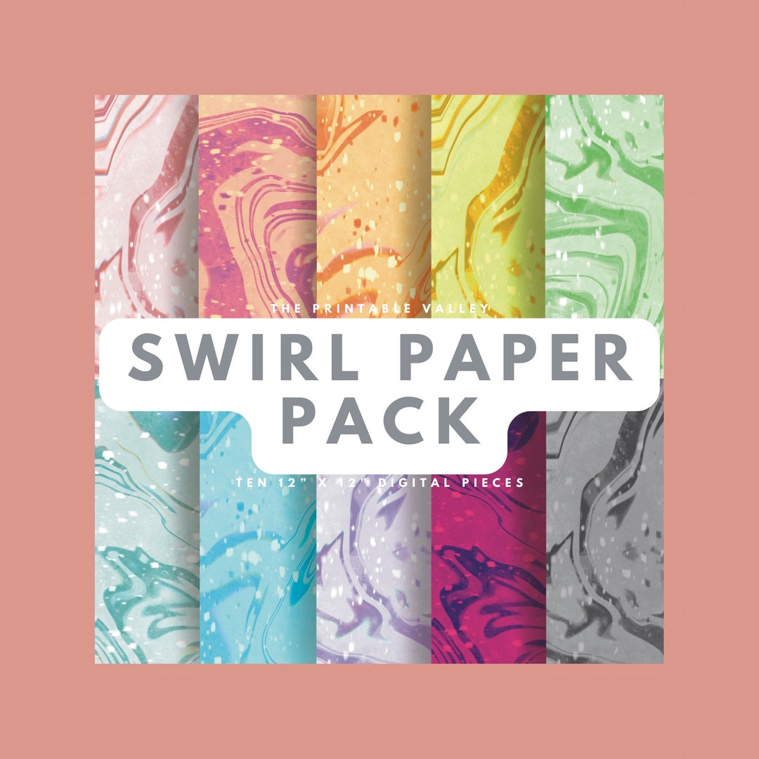 Swirl Paper Pack 10 Digital Files COMMERCIAL LICENSE - Etsy