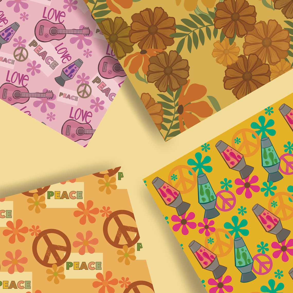 Groovy Paper Pack 10 Digital Files COMMERCIAL LICENSE - Etsy