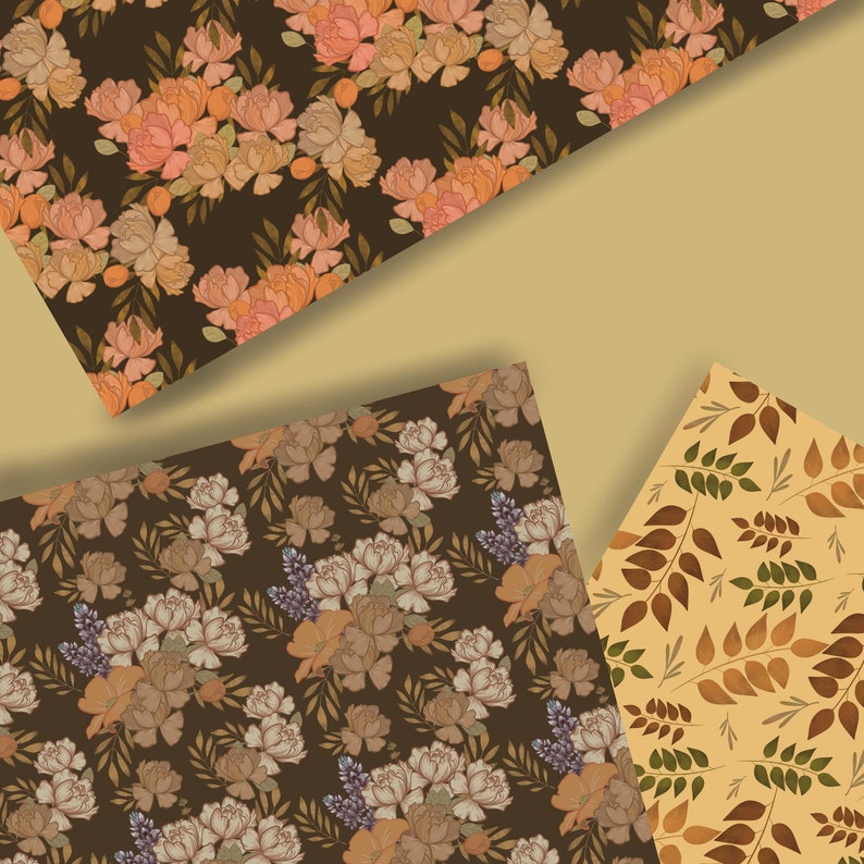 Vintage Floral Paper Pack 10 Digital Files - Etsy