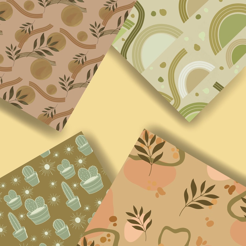 Boho Summer Paper Pack 10 Digital Files COMMERCIAL LICENSE - Etsy