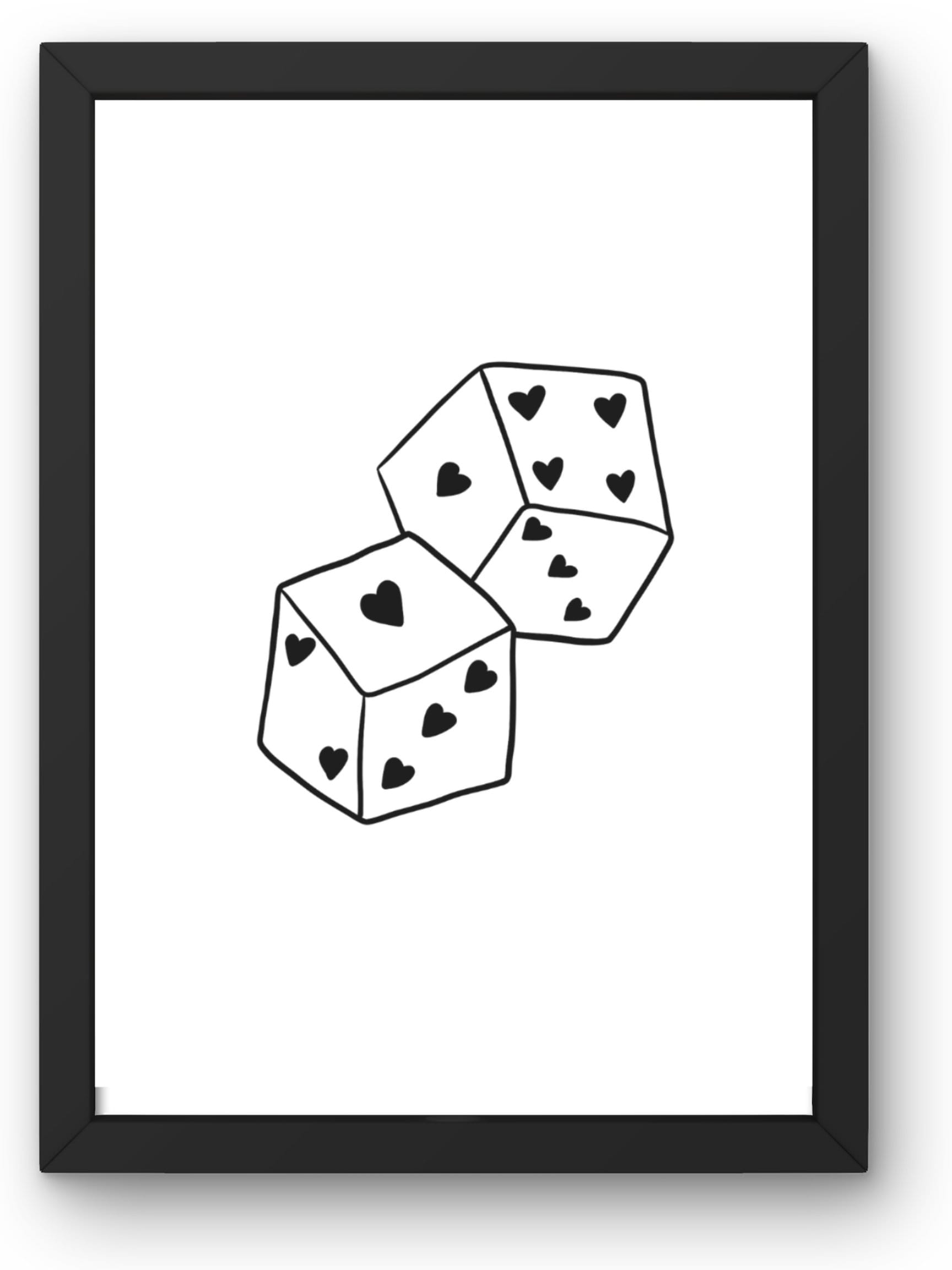 Heart Dice Doodle Digital Download - Etsy