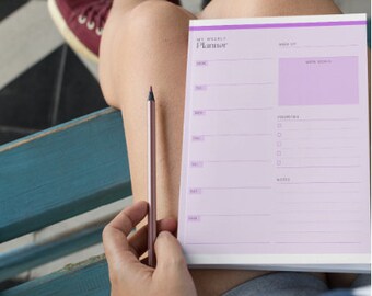 Purple Swirl Weekly Planner Calendar - Etsy