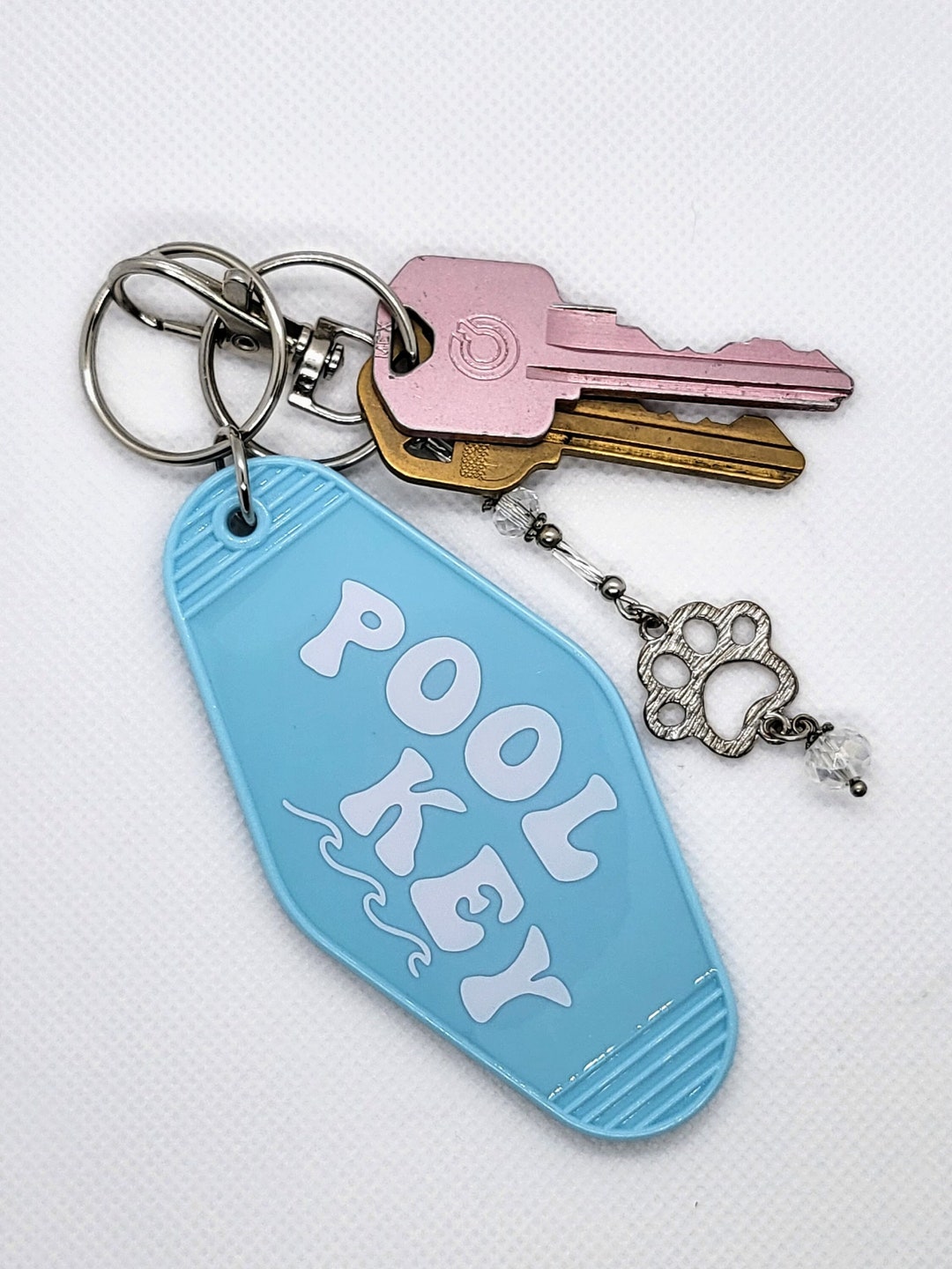Pool Key Motel Keychain, Retro Hotel Motel Keyring Key Charm, Pool ...