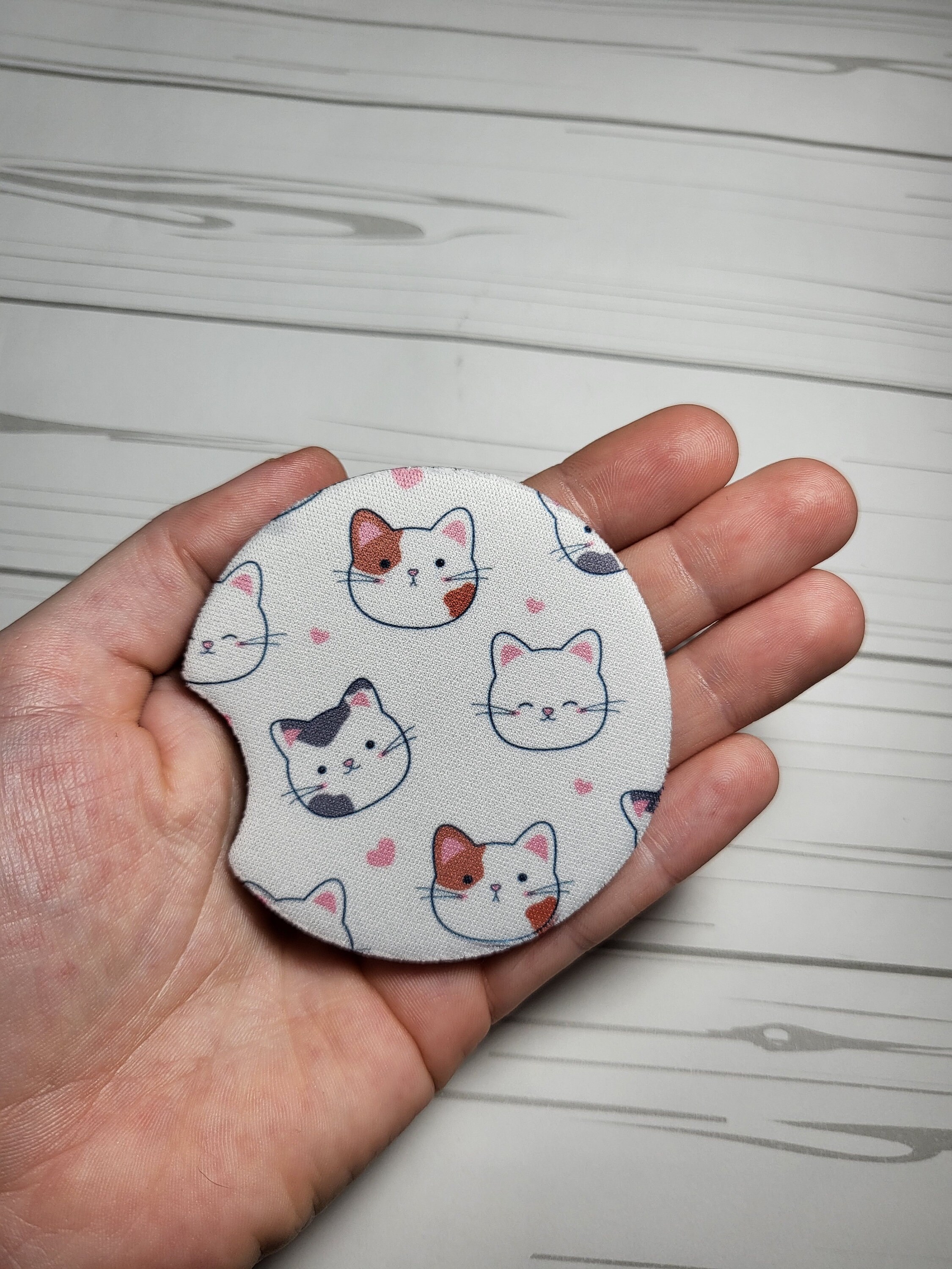 Car Coasters Tabby Cat Cute Orange Cat Head Coaster Set Cat Parent Cup ...