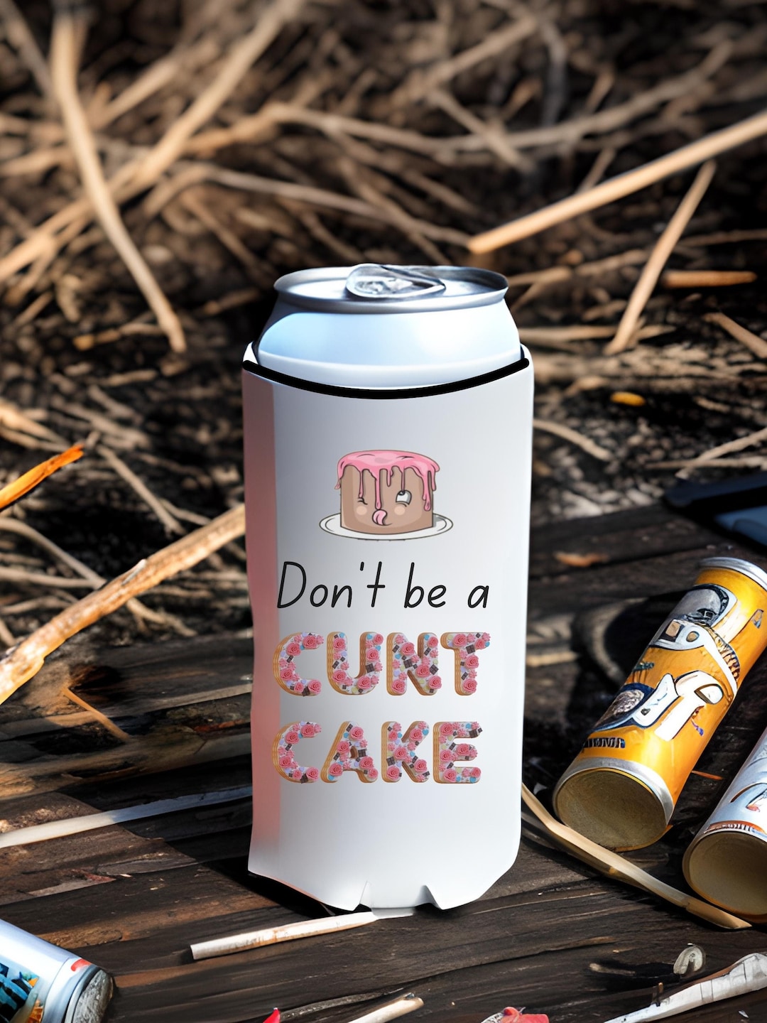 Inappropriate Quote Seltzer Cooler, Funny Sarcastic Slim Can Insulator ...