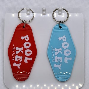Pool Key Motel Keychain, Retro Hotel Motel Keyring Key Charm, Pool ...