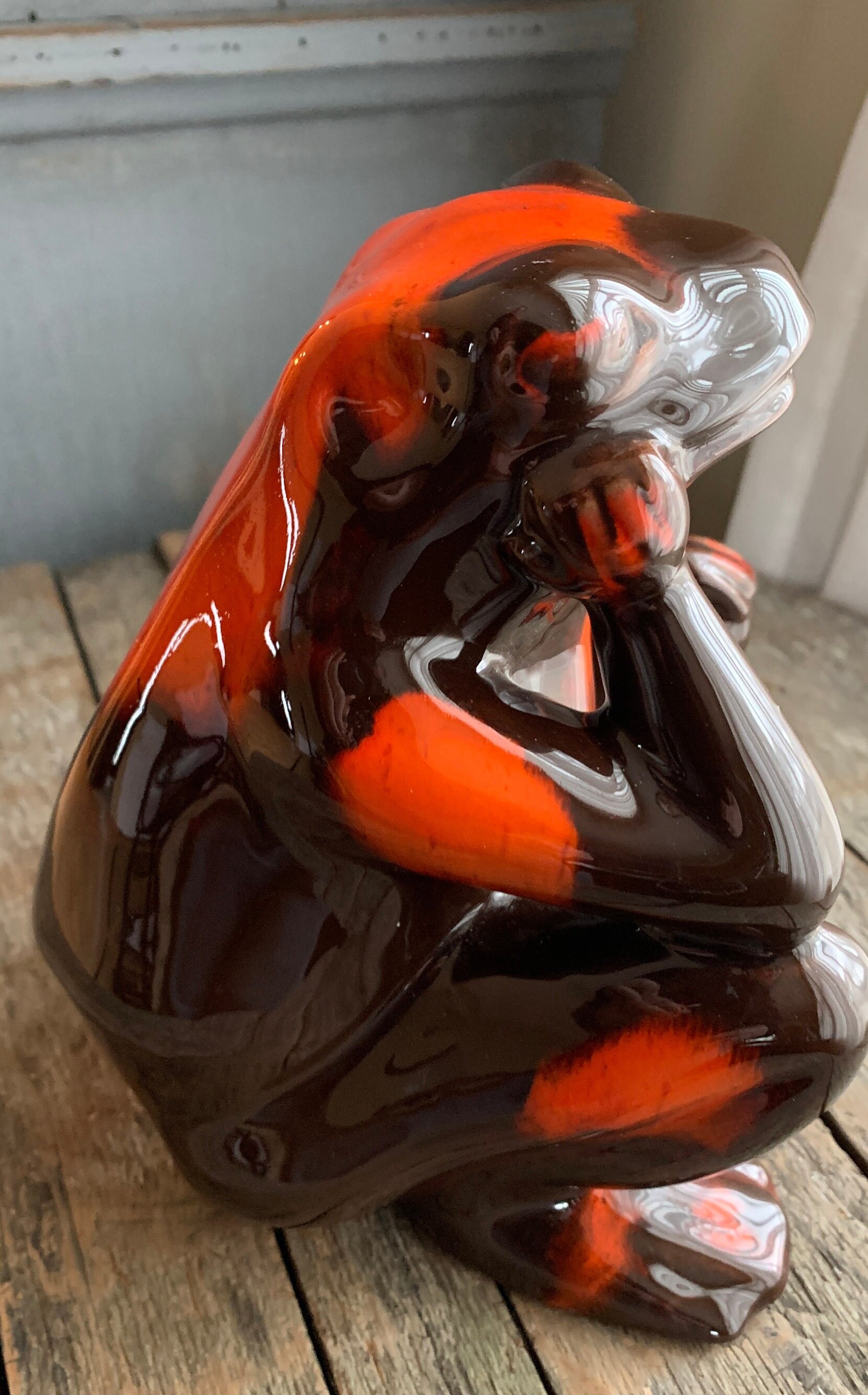 Vintage Thinker Frog - Etsy